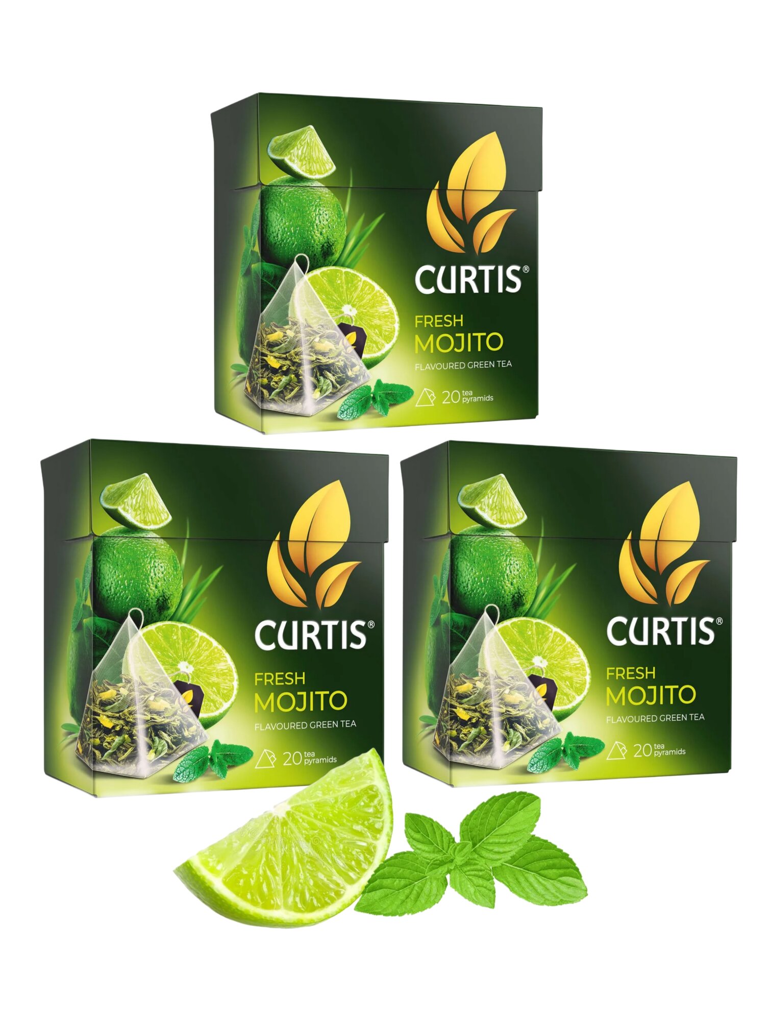 Чай Curtis "Fresh Mojito" 3 шт. по 20 пирамидок