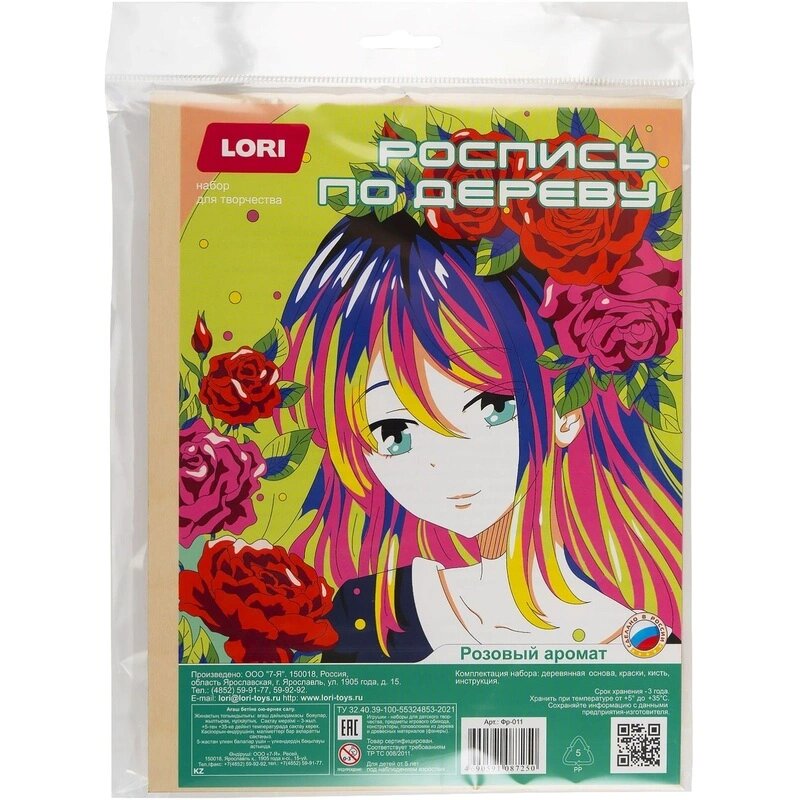 Набор для творчества росписи по дереву Аниме Розовый аромат Фр-011