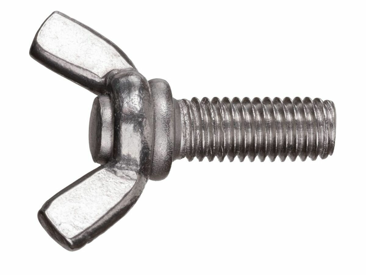 Винт М6х12 мм барашковый, нержавеющая сталь (А2) DIN 316 (100 шт в карт. уп.)