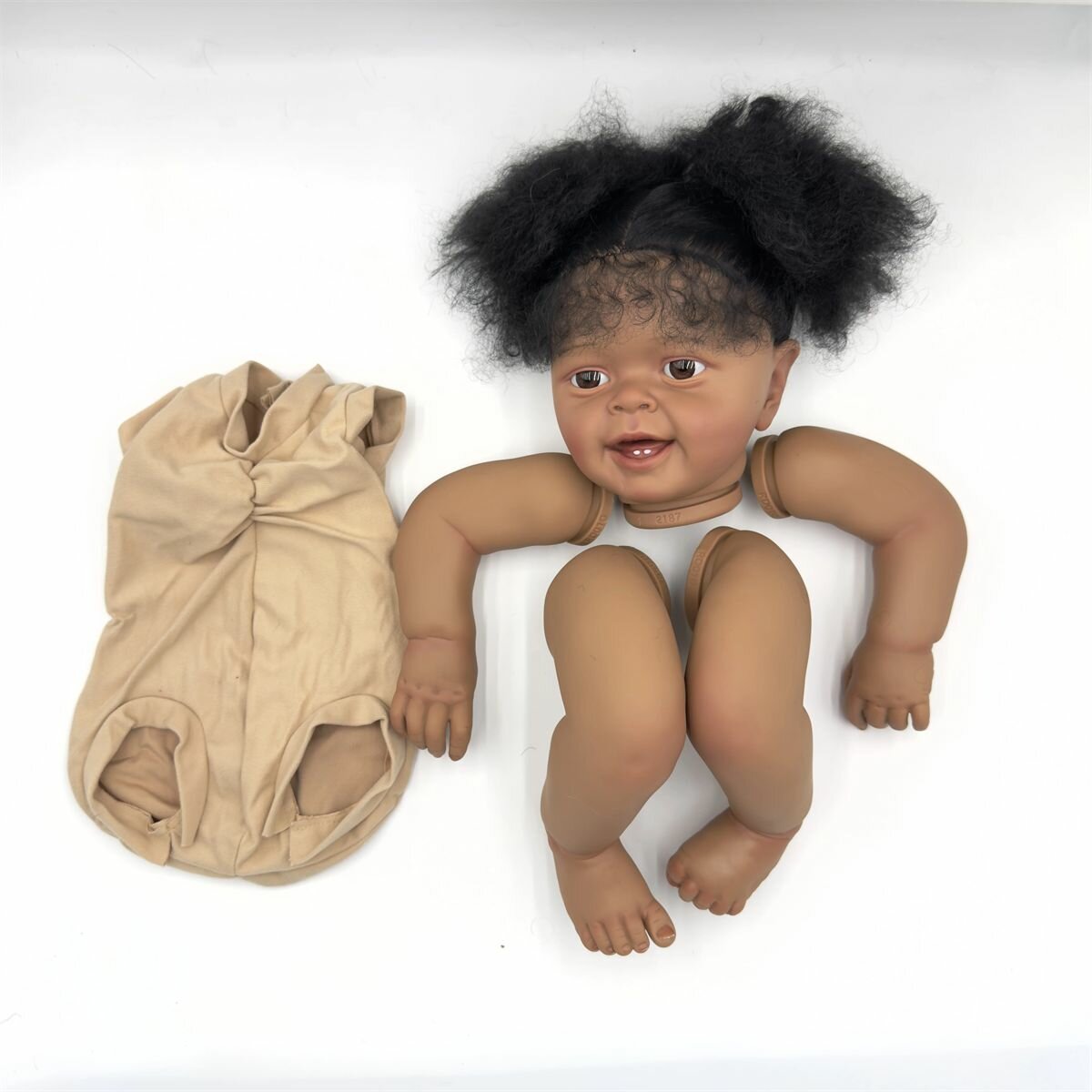 NPK 24 дюйма/60 см в натуральную величину, как незаконченный набор для куклы Реборн, уже окрашенный в разобранном виде, с волосами, сшитыми вручную