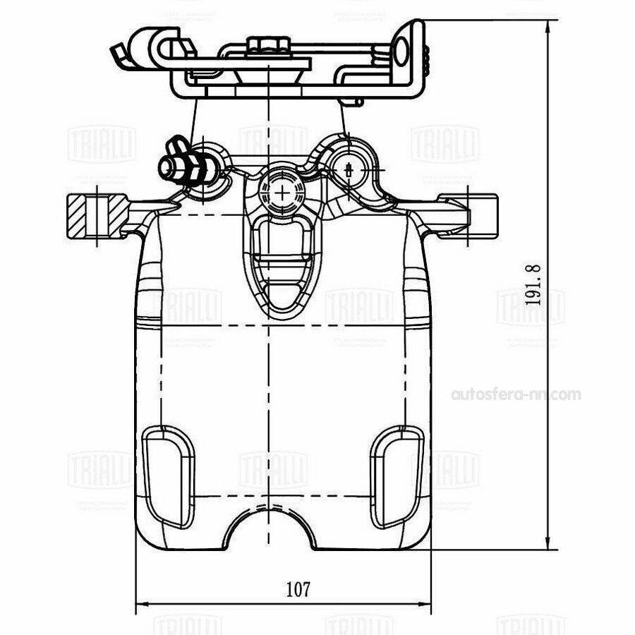 TRIALLI CF209001 Суппорт торм. задн. лев.