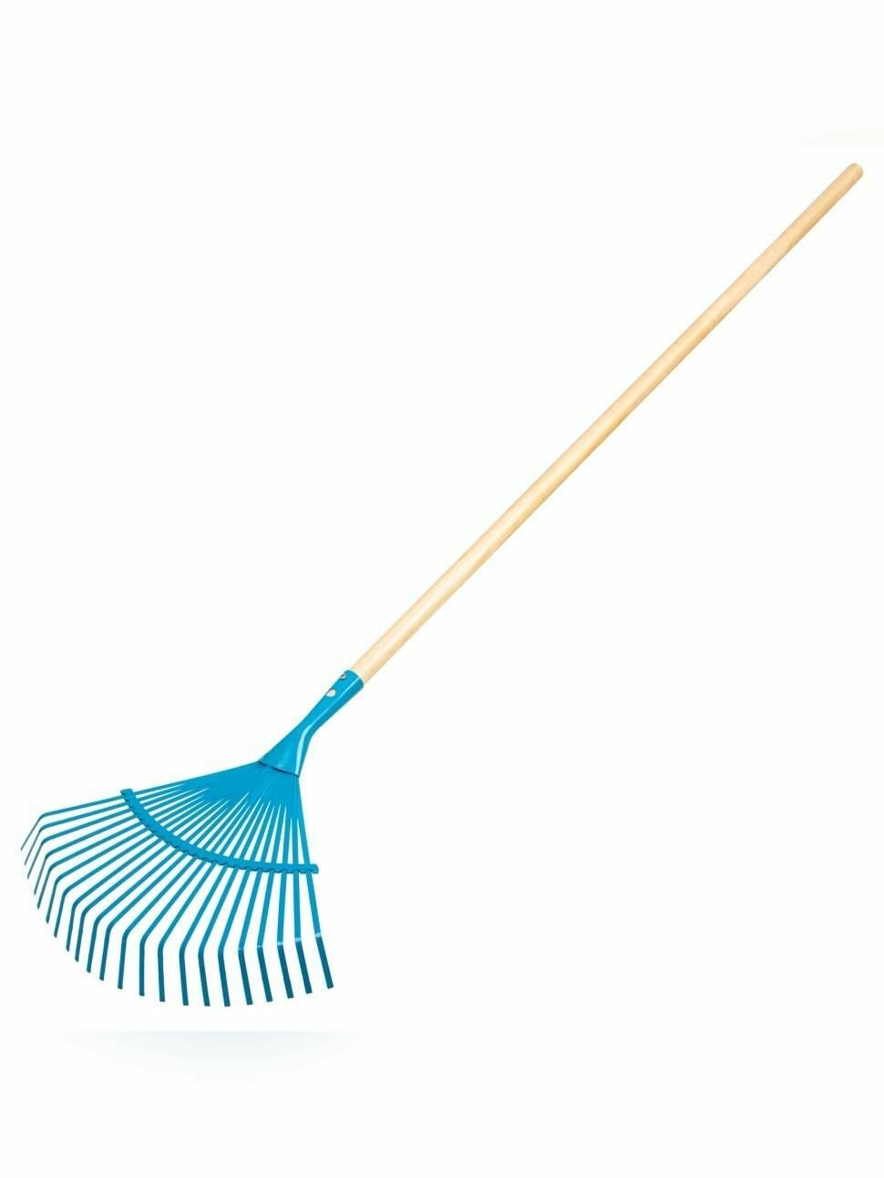 Грабли веерные стальные, 430 х 1550 мм, 22 плоских зуба, лакированный черенок, Luxe, Palisad