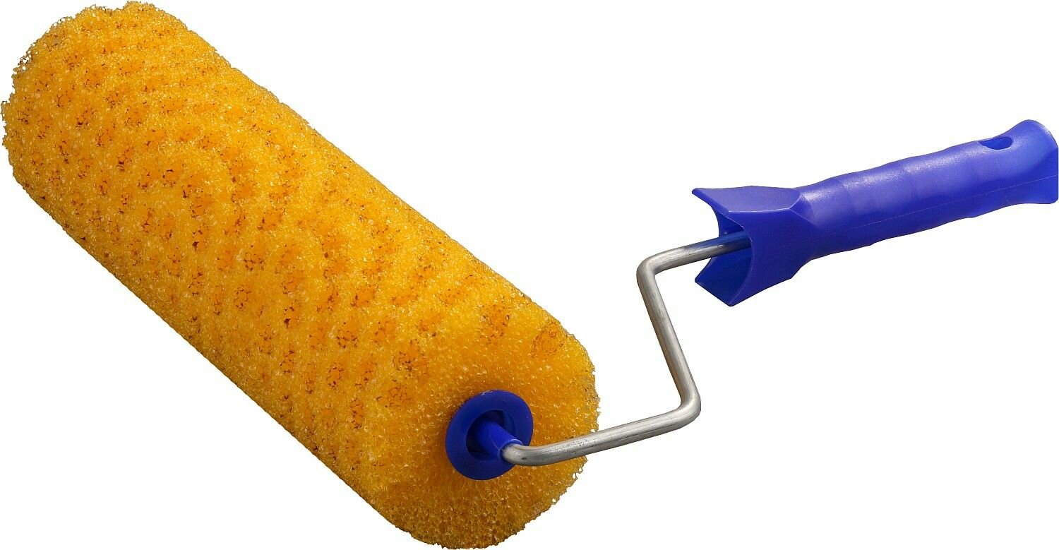 Малярный валик STAYER, 80 х 240 мм, бюгель 6 мм, структурный поролон, водоэмульсионные, акриловые краски и эмаль 0367-24