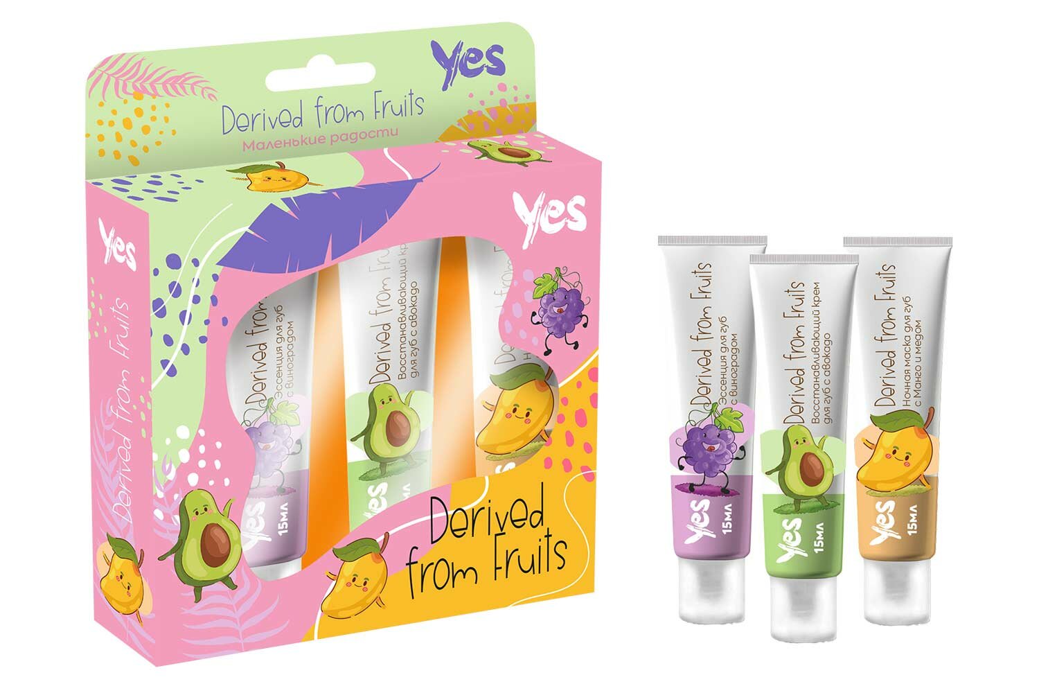 Набор Фруктовые радости из свежих и сушеных фруктов для семейного стола