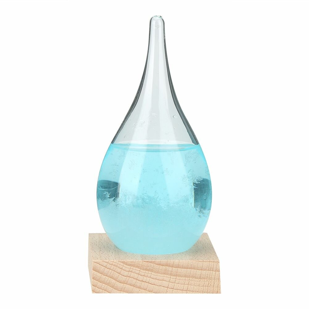 Украшение дома из стеклянной бутылки с прогнозом погоды, инновационная форма капли, синий цвет, предсказание погоды, домашний декор, уникальный подарок