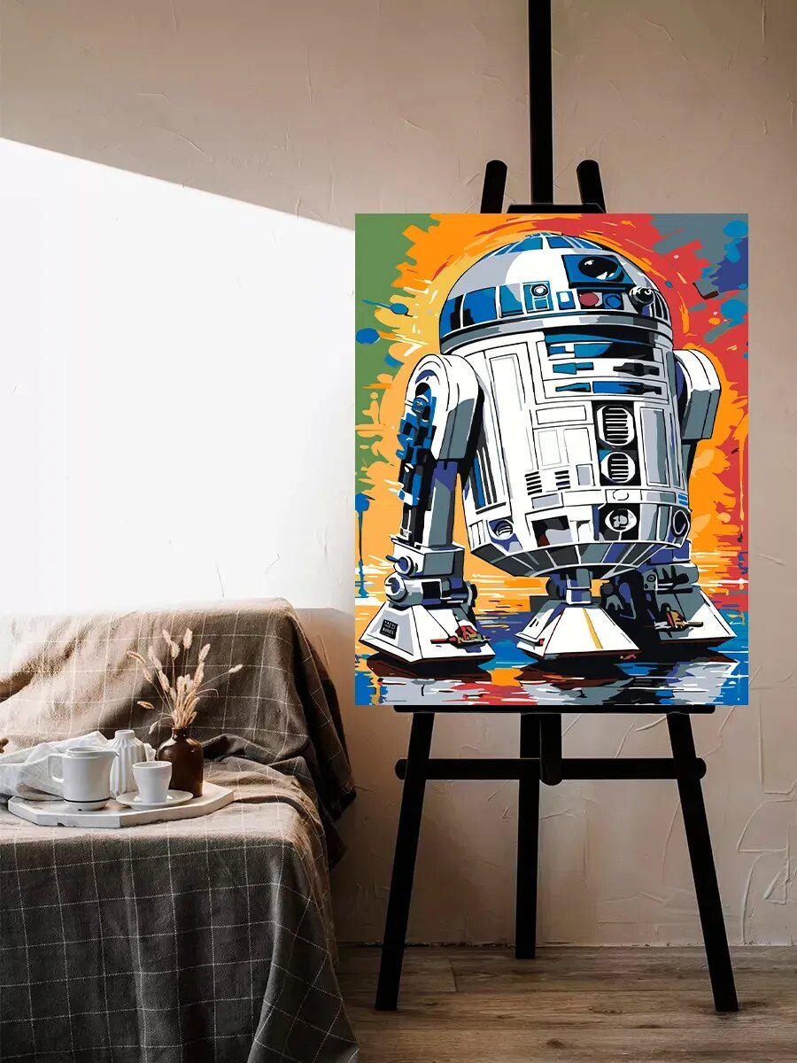 Картина по номерам Звездные Войны R2-D2 Робот Star Wars