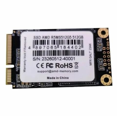 512 ГБ SSD mSATA накопитель AMD Radeon R5 (R5MS512G5) - mSATA, чтение - 553 Мбайт/с, запись - 480 Мбайт/с, 3D TLC NAND