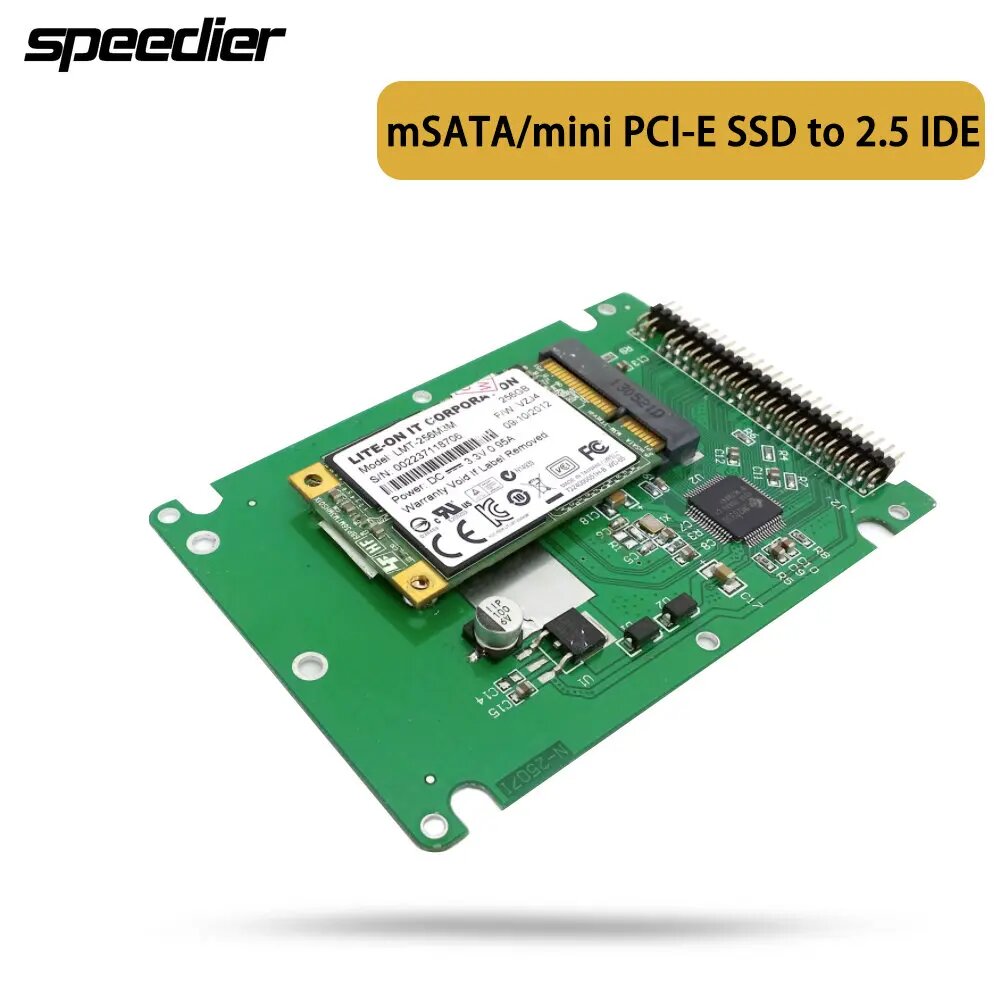Карта адаптера MSATA Mini PCI-E SSD на 2,5-дюймовый интерфейс IDE с корпусом HDD Совместимость твердотельных наконечников