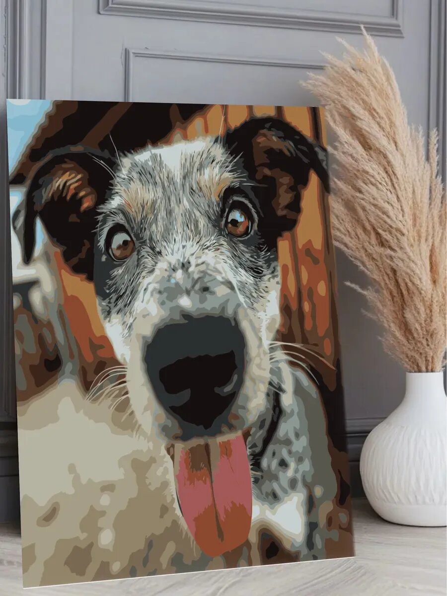 Картина по номерам 30x40 см пес