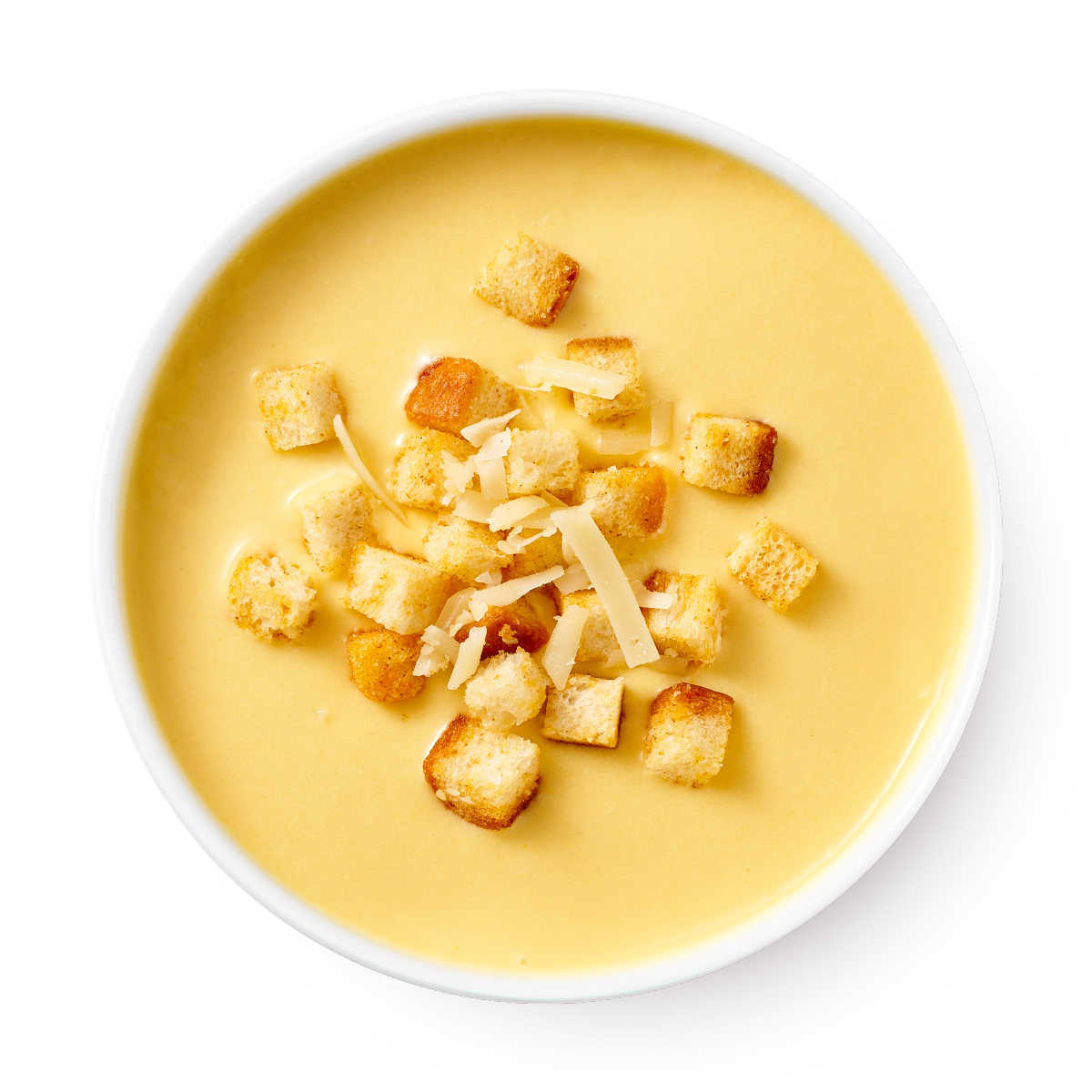 Суп-пюре на основе овощей Cook Chart, сырный, с гренками, на курином бульоне