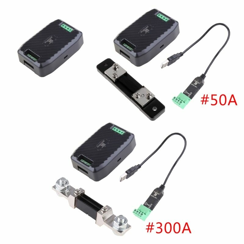 PZEM-017 для блока связи постоянного тока, интерфейс RS485, Modbus 0 300 В, 300 А, шунтирующий USB-кабель для измерения тока/активной мощности