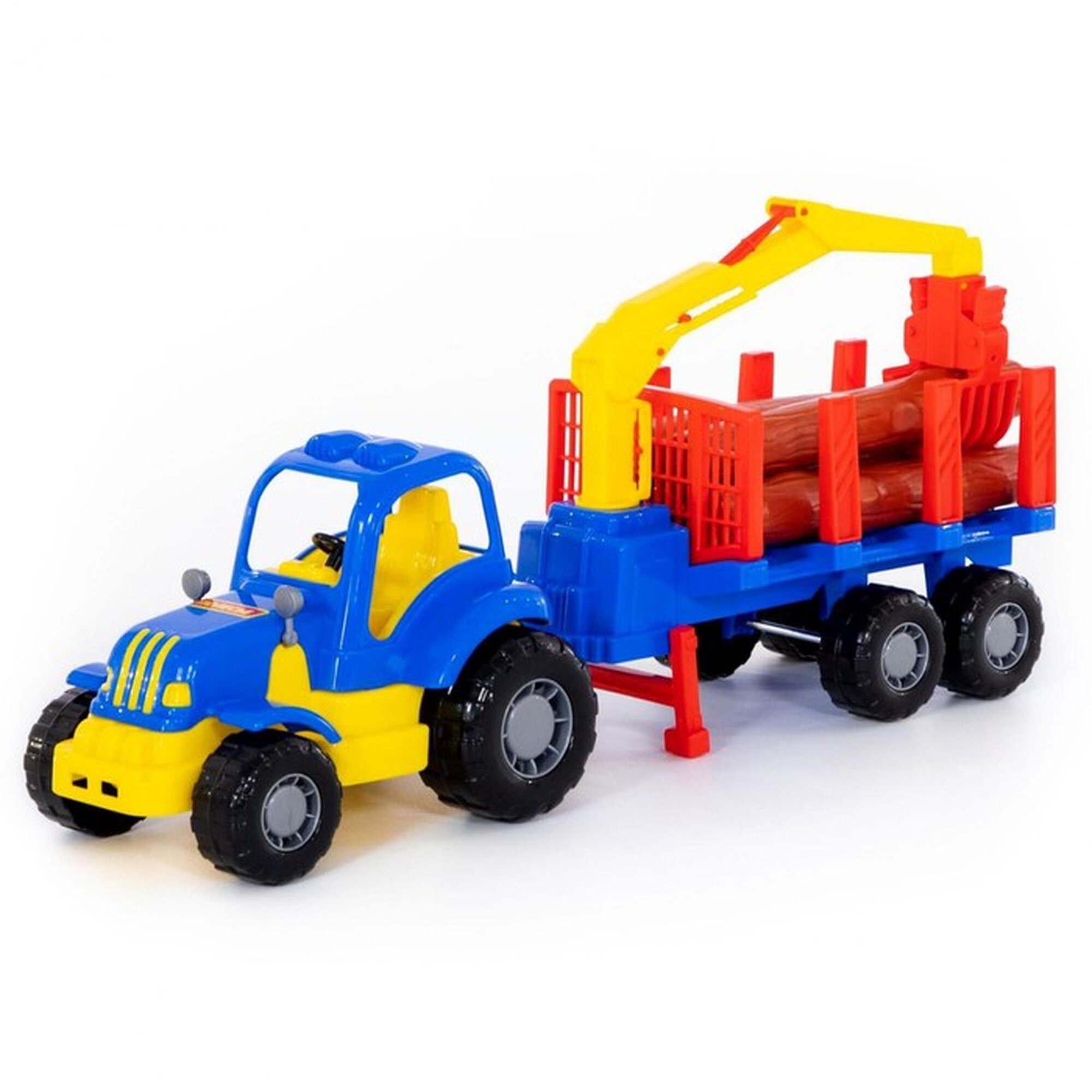 Трактор Полесье "Крепыш" с полуприцепом-лесовозом, арт. 44815