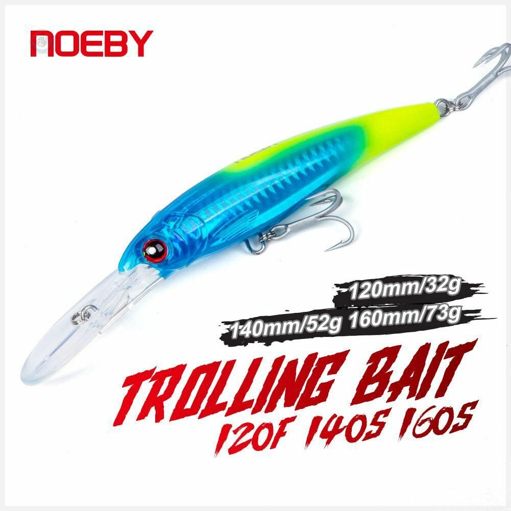 Маленькая приманка Noeby для троллинга, плавающая и тонущая, шейкер, жесткая, 12/14/16 см идеальная наживка для морской рыбалки с лодки