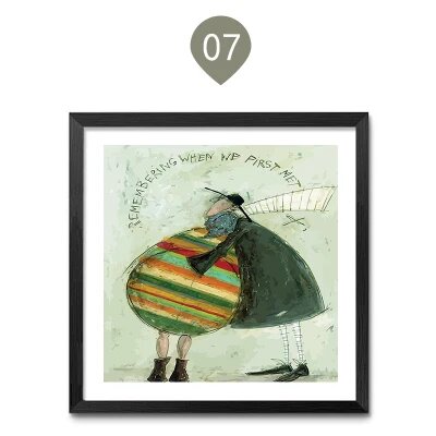 Винтажные скандинавские абстрактные пейзажи с собаками на холсте