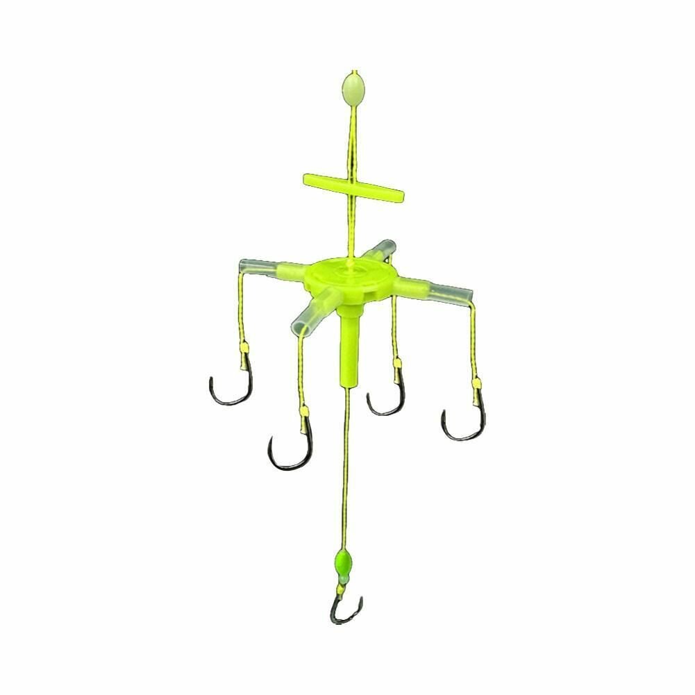 ВД001 Универсальная флуоресцентная снасть для донной и поплавочной ловли толстолобика вертолет, 1шт.