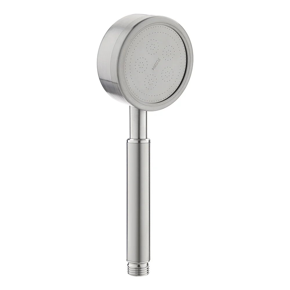 СоюзКран Лейка для душа водосберегающая, 1 режим, 80мм, микроточки, нержавеющая сталь 304, сатин 582-067