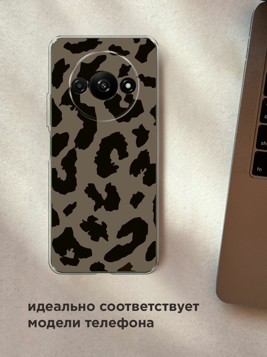 Чехол на Xiaomi Redmi A3/A3x/Poco C61 / Сяоми Редми А3/A3x/Поко С61 с принтом "Леопардовые пятна паттерн 1" — фото 1
