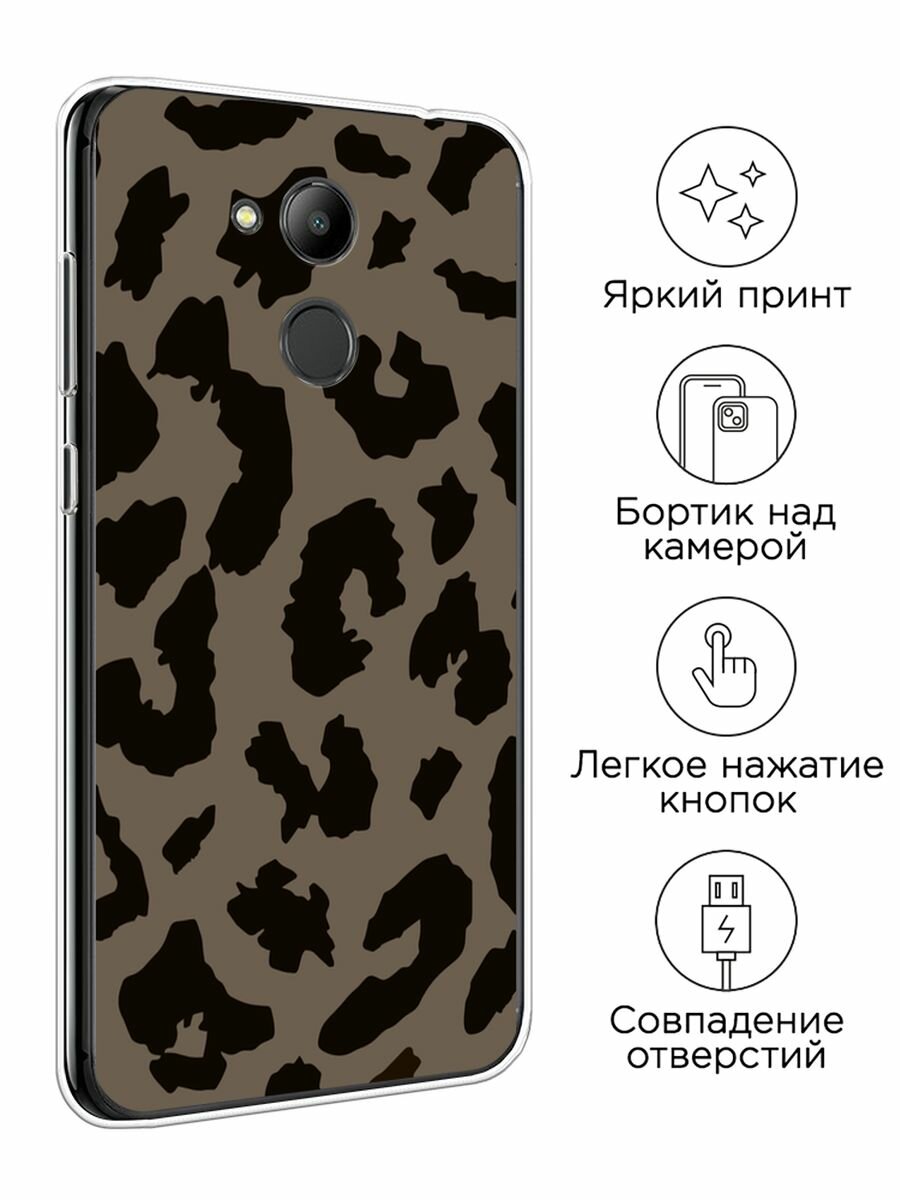Чехол на Honor 6C Pro / Хонор 6С Про с принтом "Леопардовые пятна паттерн 1" — фото 1