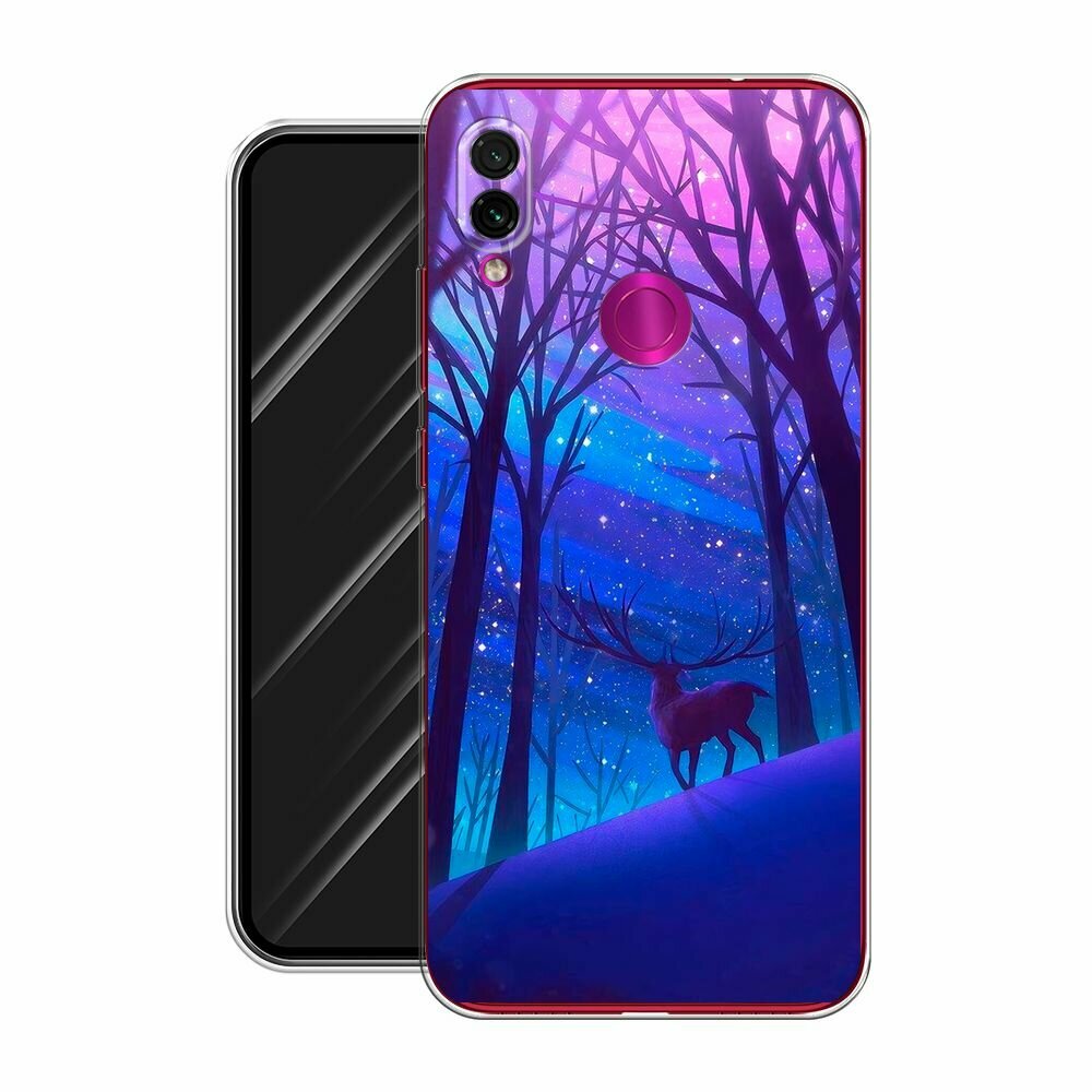Чехол на Xiaomi Redmi Note 7 / Сяоми Редми Нот 7 с принтом "Северный олень" — фото 1