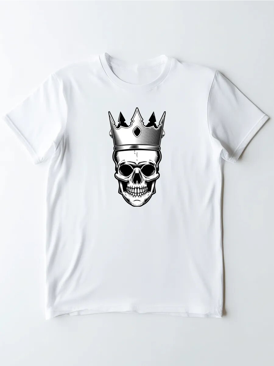 Футболка череп корона