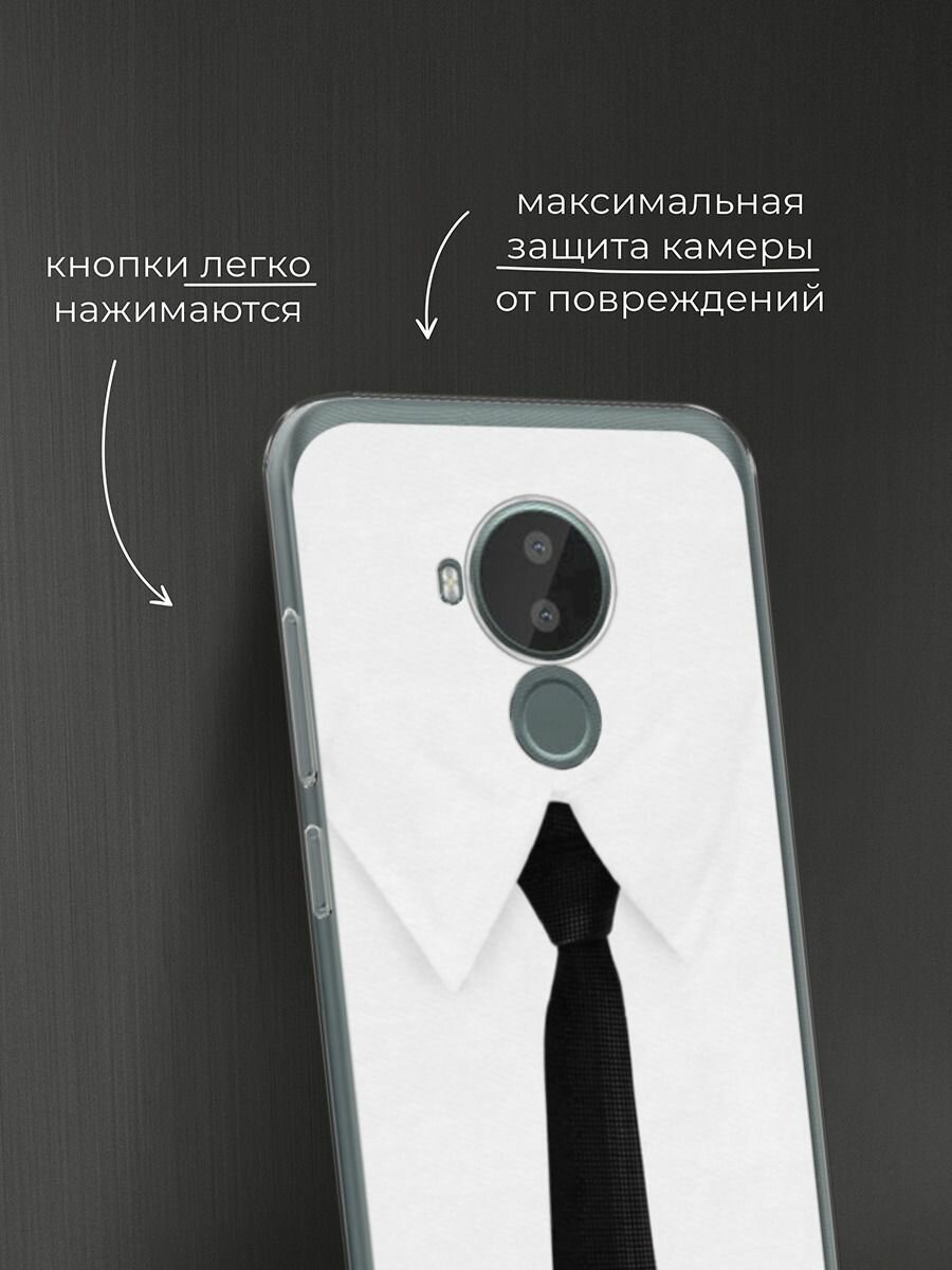 Силиконовый чехол на Nokia C30 / Нокия C30 с принтом "Галстук" — фото 1