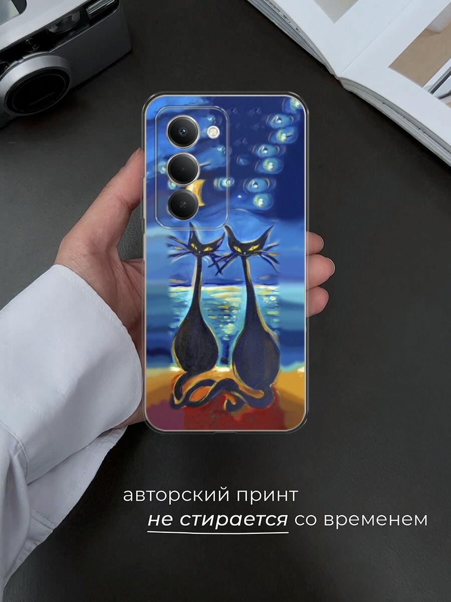Чехол на Xiaomi Redmi 15 / Сяоми Редми 15 с принтом "Влюбленные котики 7" — фото 1