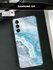 Чехол на Samsung Galaxy S21 / Самсунг Галакси S21 с принтом "Нежно-голубой мрамо...