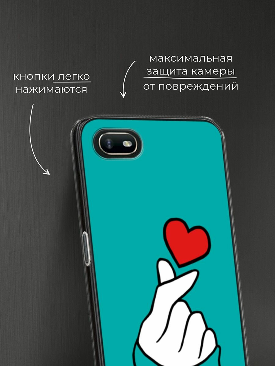 Силиконовый чехол на Oppo A1k / Оппо А1к с принтом "Маленькое сердечко" — фото 1