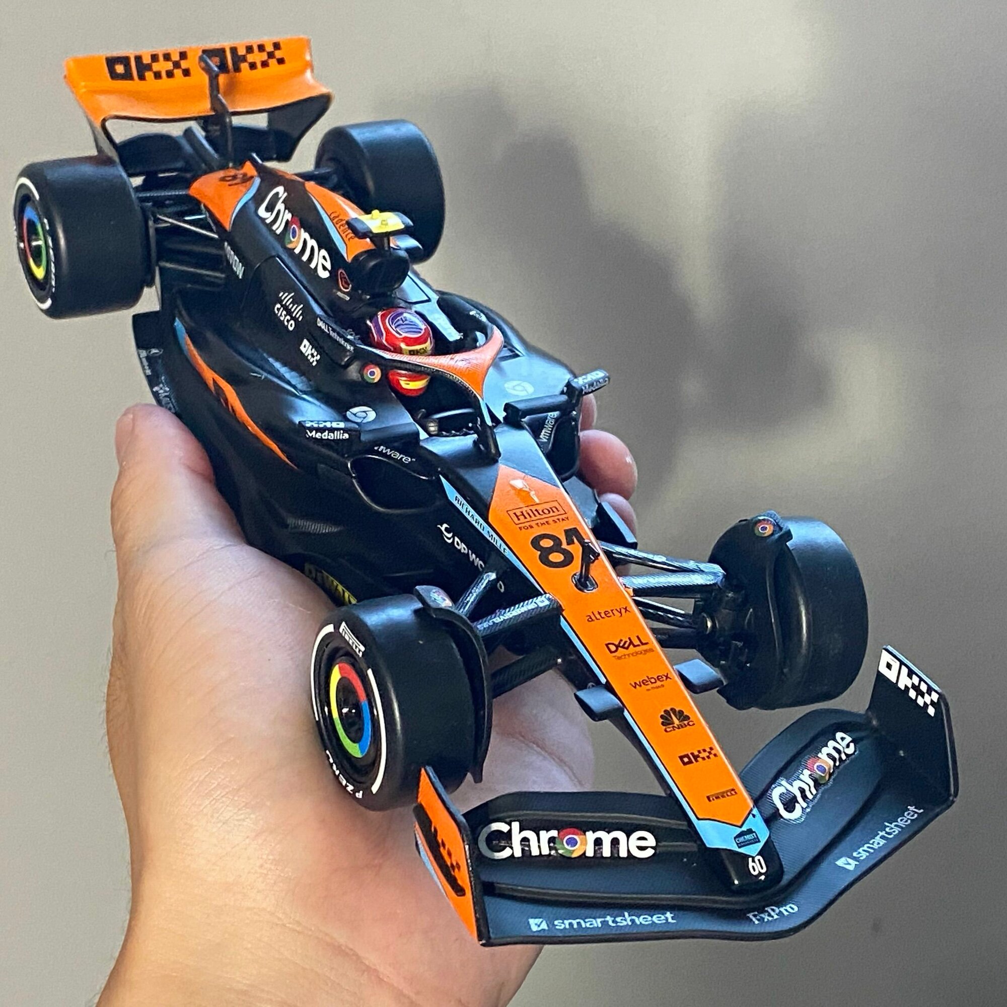 1:24 Mclaren MCL60 2023 F1 Team гоночная модель, металлическая модель, детские игрушки, подарок на день рождения, Гоночный автомобиль Формулы-1