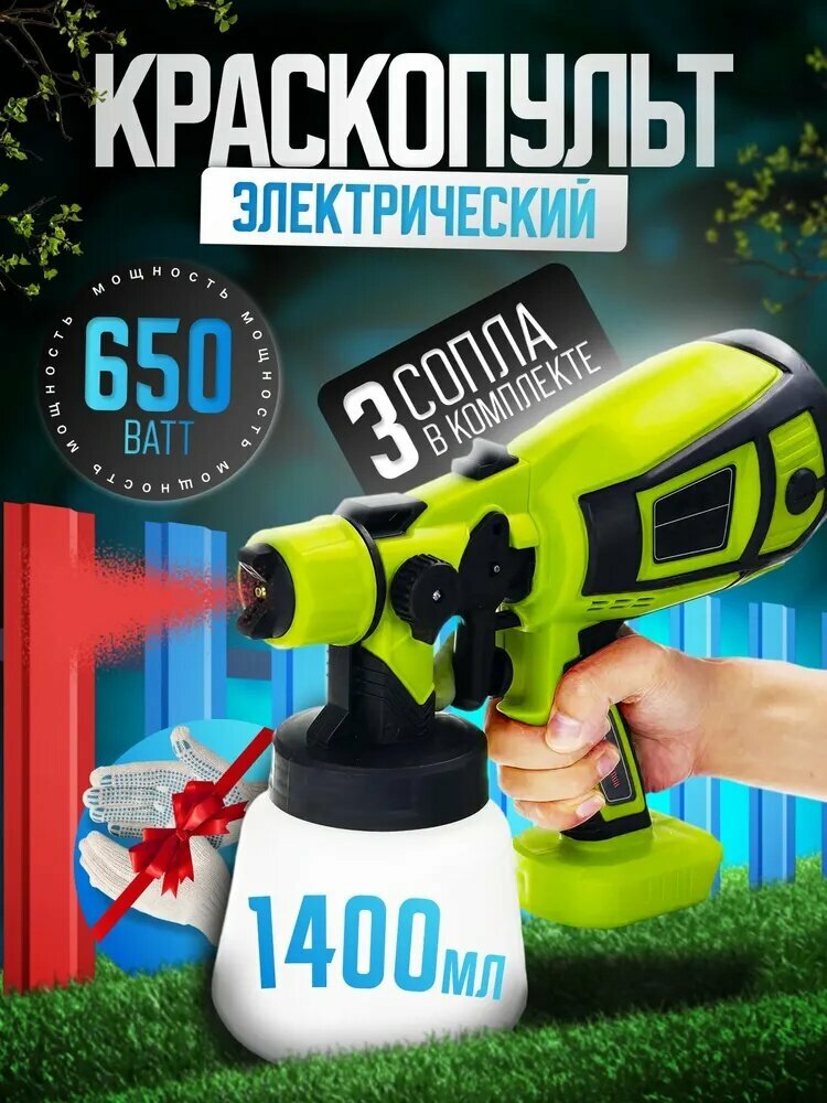 Электрический краскопульт, краскопульт высокого давления, портативный краскопульт, клеевой пистолет с латексной краской