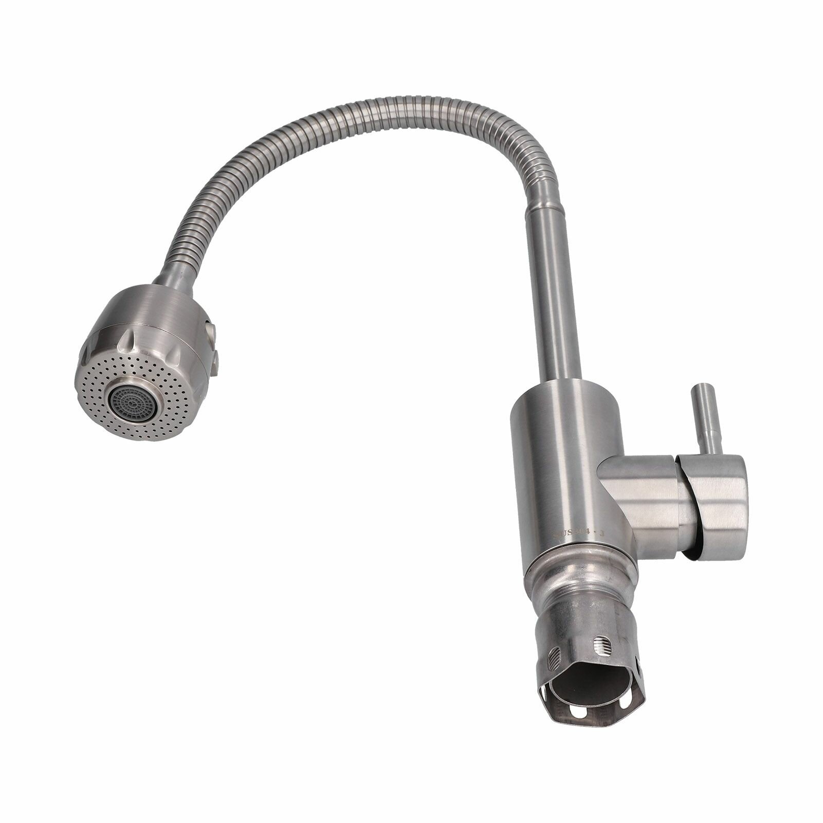 Универсальный смеситель для воды из нержавеющей стали, раковина для ванной комнаты, кран для горячей и холодной воды с 2 шестернями для домашней кухни