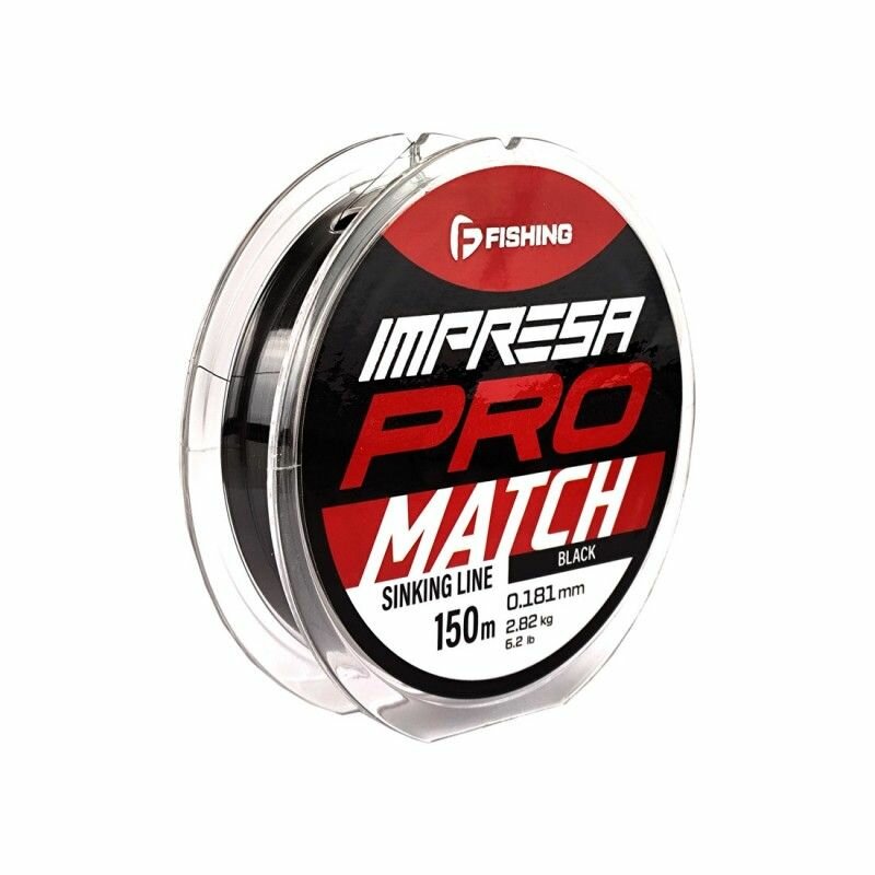 F-FISHING Леска Impresa Pro Match Black 150м 0,181мм 2,82кг 6,2lb