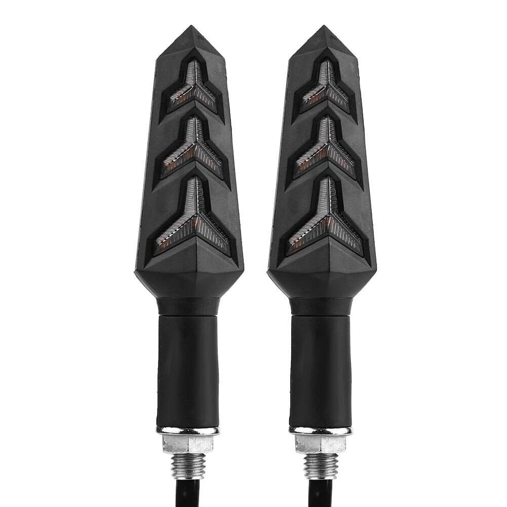 Пара мотоциклетных Y-образных указателей поворота, светодиодные индикаторы, универсальная контрольная лампа