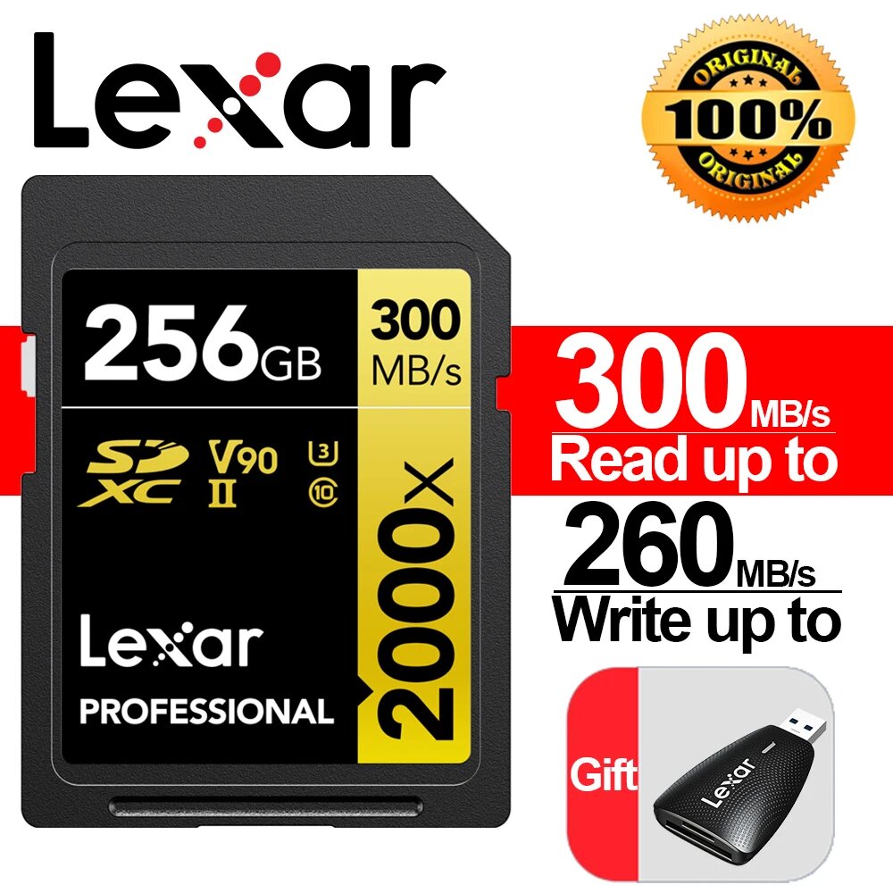 Lexar SD карта памяти Gold Series 32/64/128/256 ГБ 256GB-combo