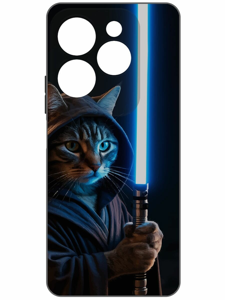 Чехол-накладка Krutoff Soft Case Оби-Ван Котоби для INFINIX Hot 40 Pro черный