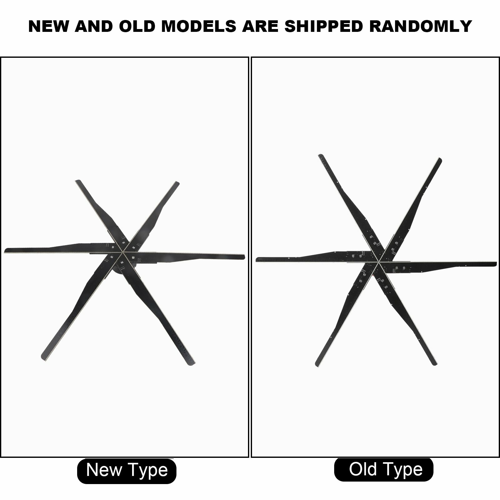 Голографический рекламный проектор с 6 лопастями и вентилятором для проекции, G13, 58–85 см, 100–240 В.