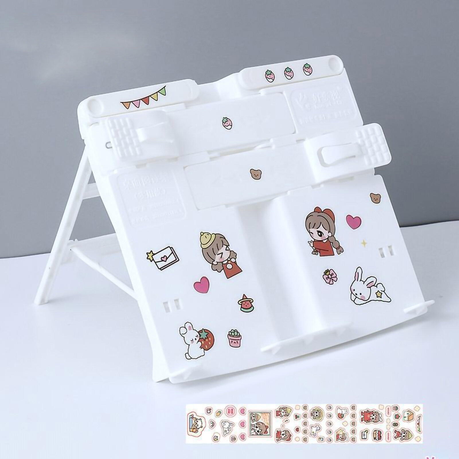 Подставка для книг Регулируемый Держатель с Зажимами Для Страниц Пластиковая для Учебников Телефона Планшета Базовый Стиль