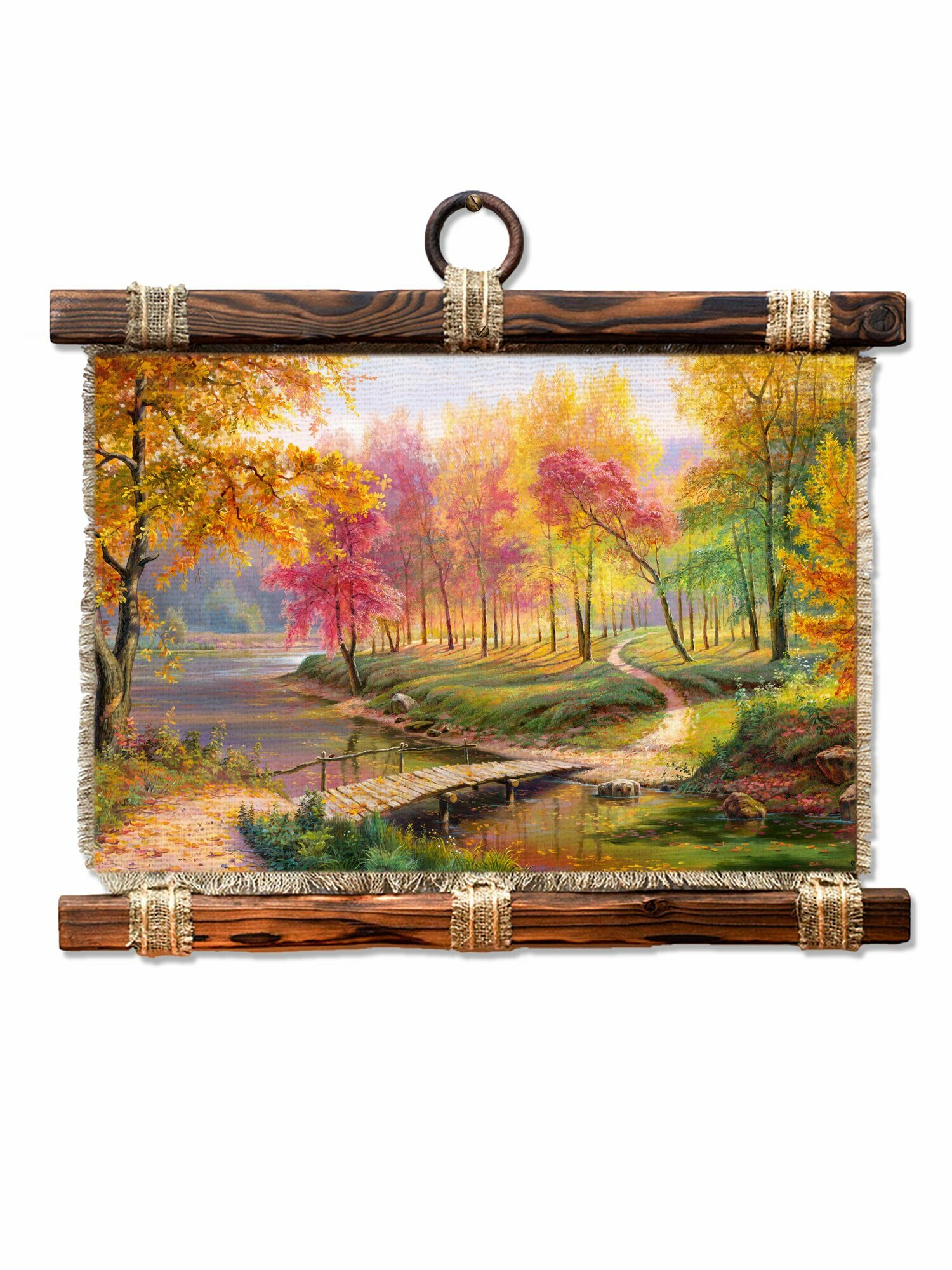 Панно ручной работы Универсальный свиток Осень в старом парке В. Потапов