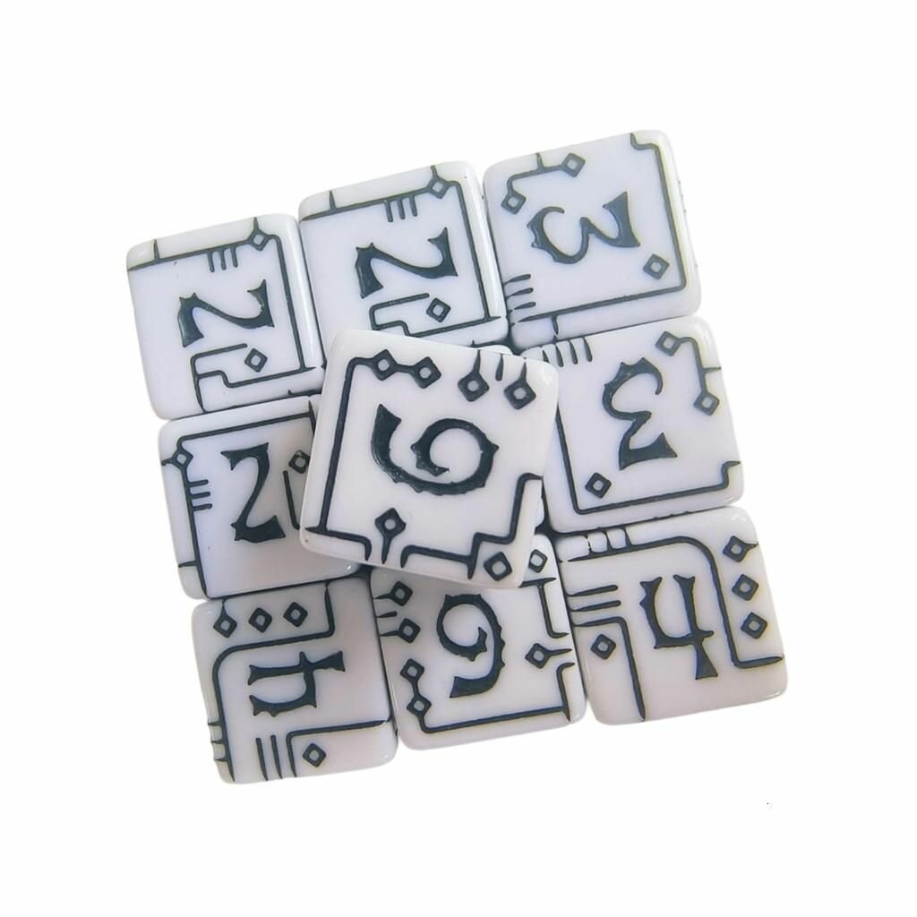 Акриловые игровые кубики, Белый