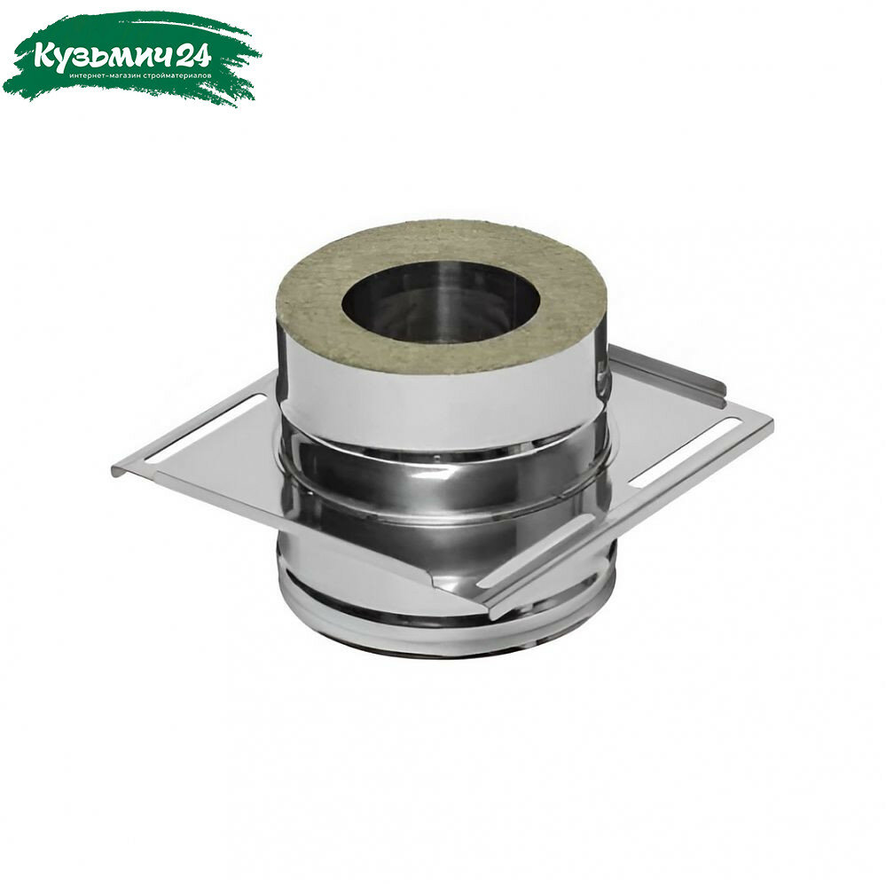 Площадка монтажная для дымохода Ferrum К, 160х250 мм, сэндвич-конструкция, сталь 1.5 мм, 1 шт.