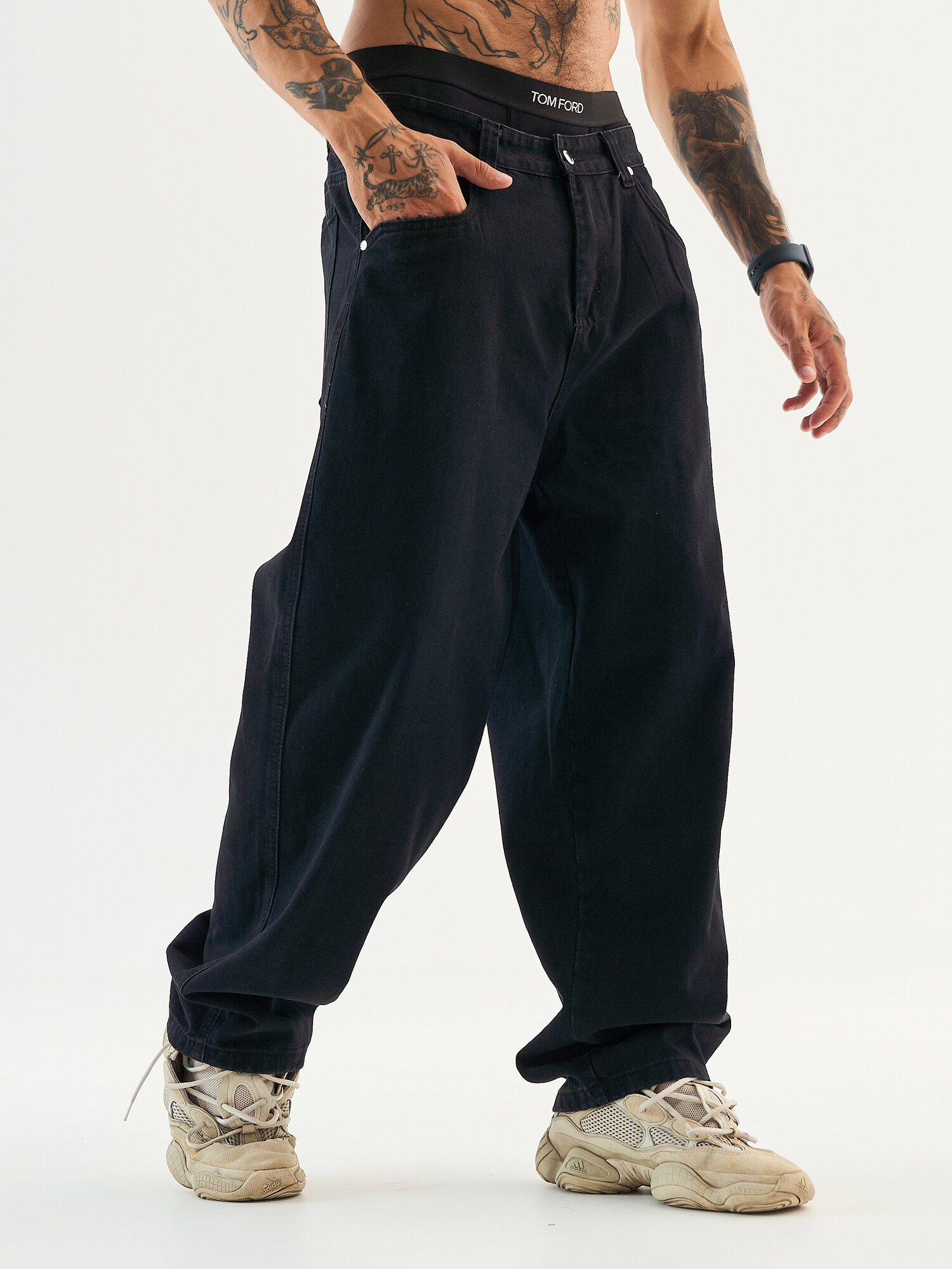 Джинсы багги 