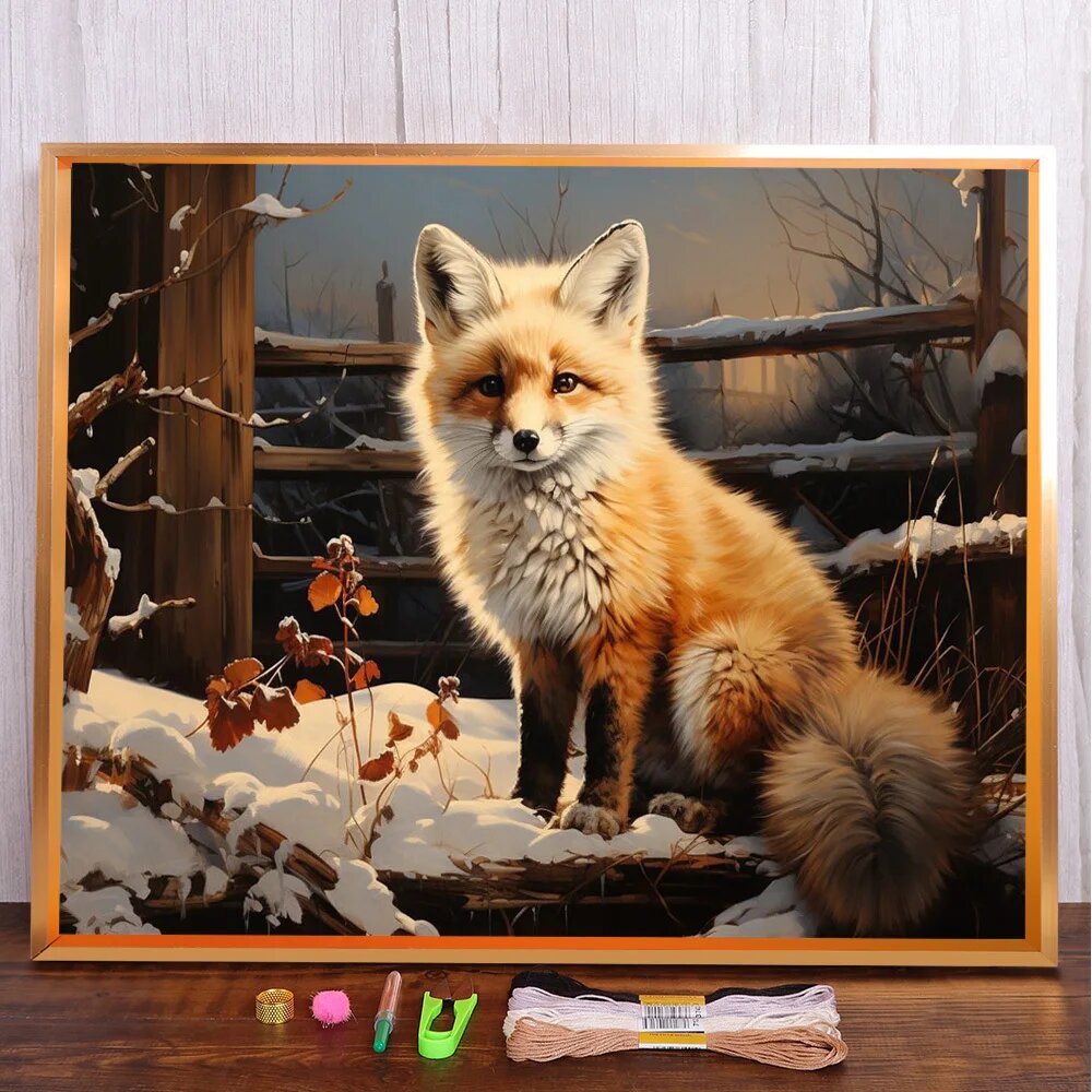 Набор для вышивки крестом Meian Лиса Волк Олень