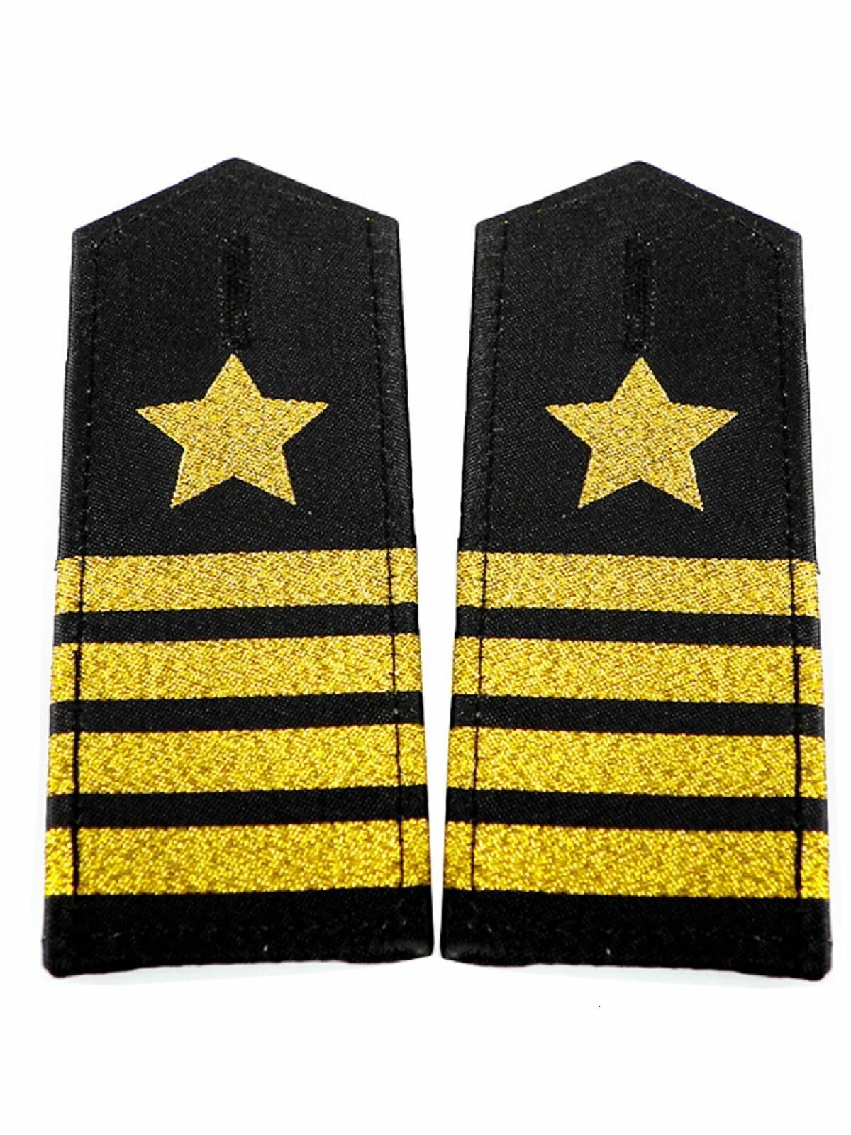 Погоны "Капитанская полоска" для охраны, Золотой посох