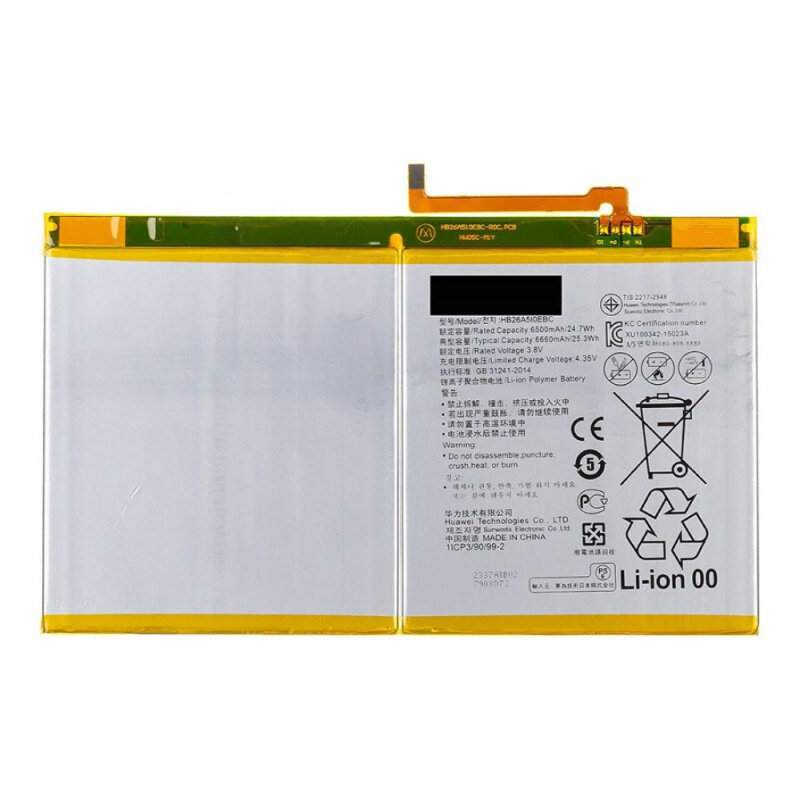 Аккумулятор HB26A5I0EBC для Huawei MediaPad M3 Lite 10" 3.8V 6660mAh черный