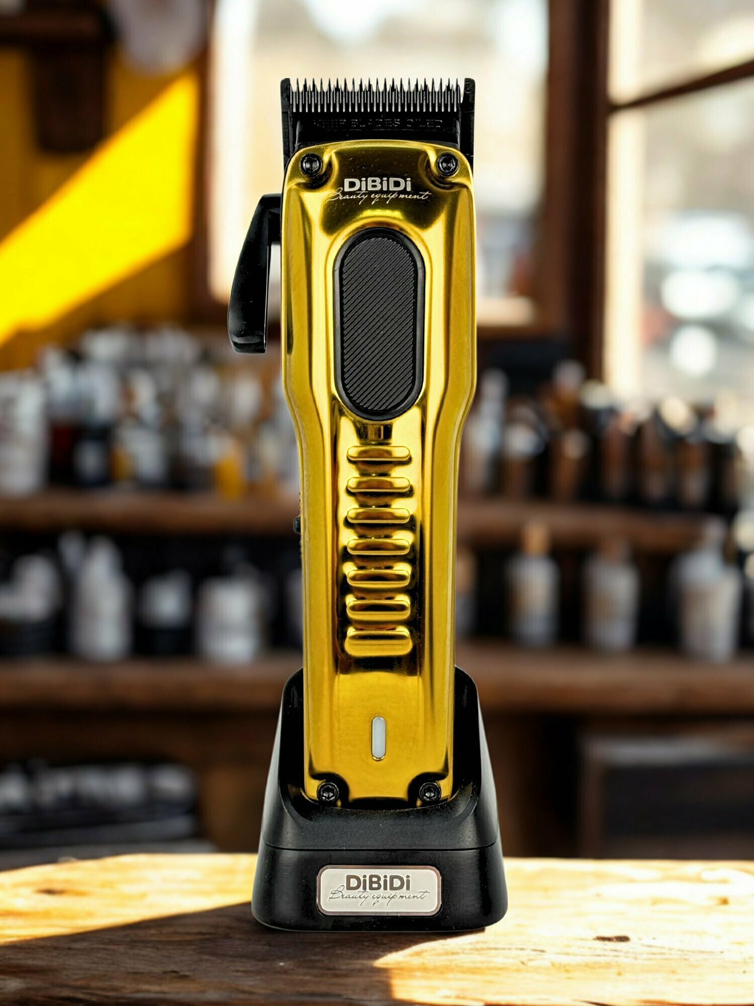 Машинка для стрижки волос DiBiDi PRO SHIFT с насадками профессиональная беспроводная парикмахерская мужская, золотая