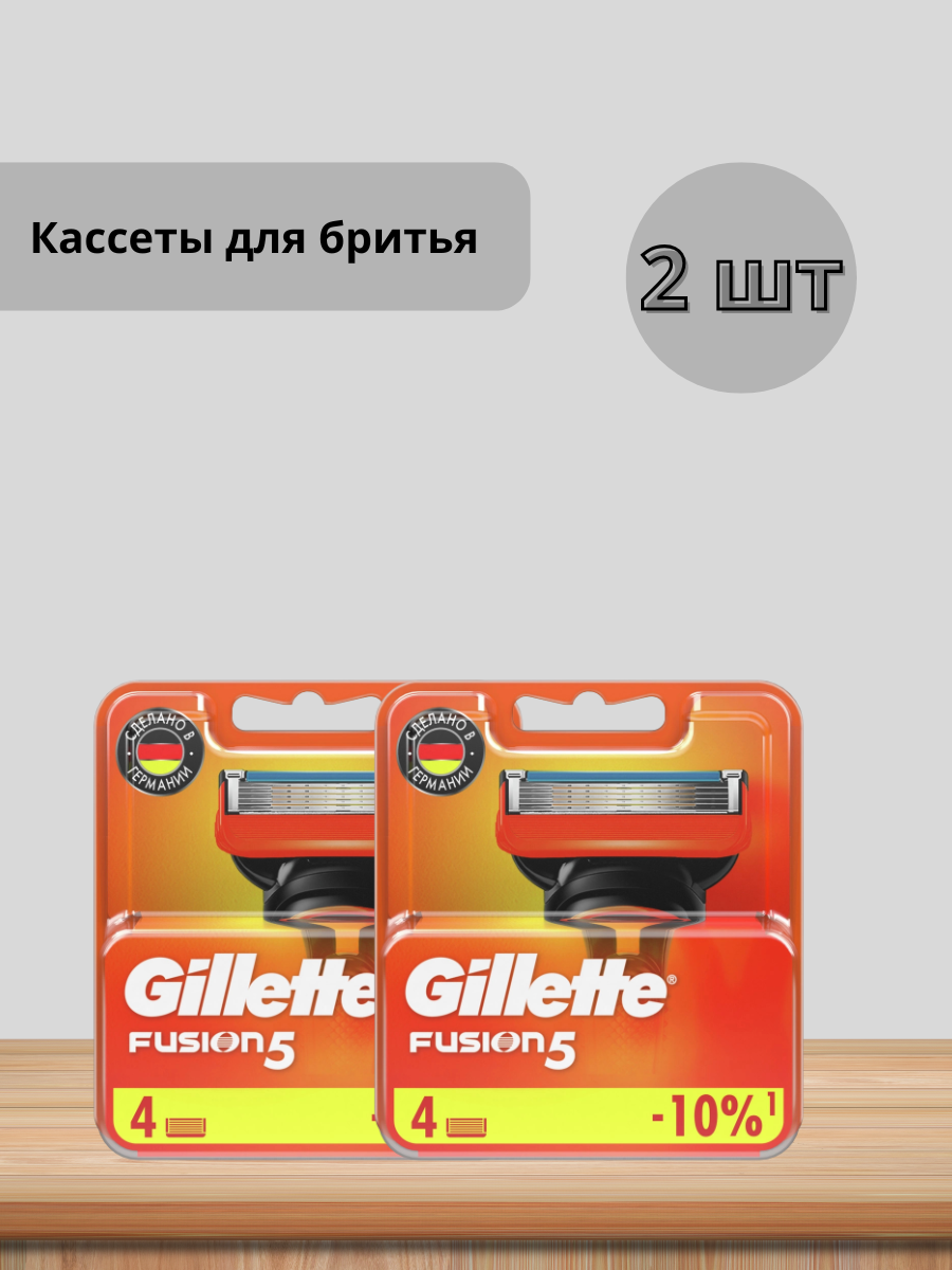 Набор 2 шт Gillette Fusion 5 - Бритва мужская 4 сменные сменные кассеты