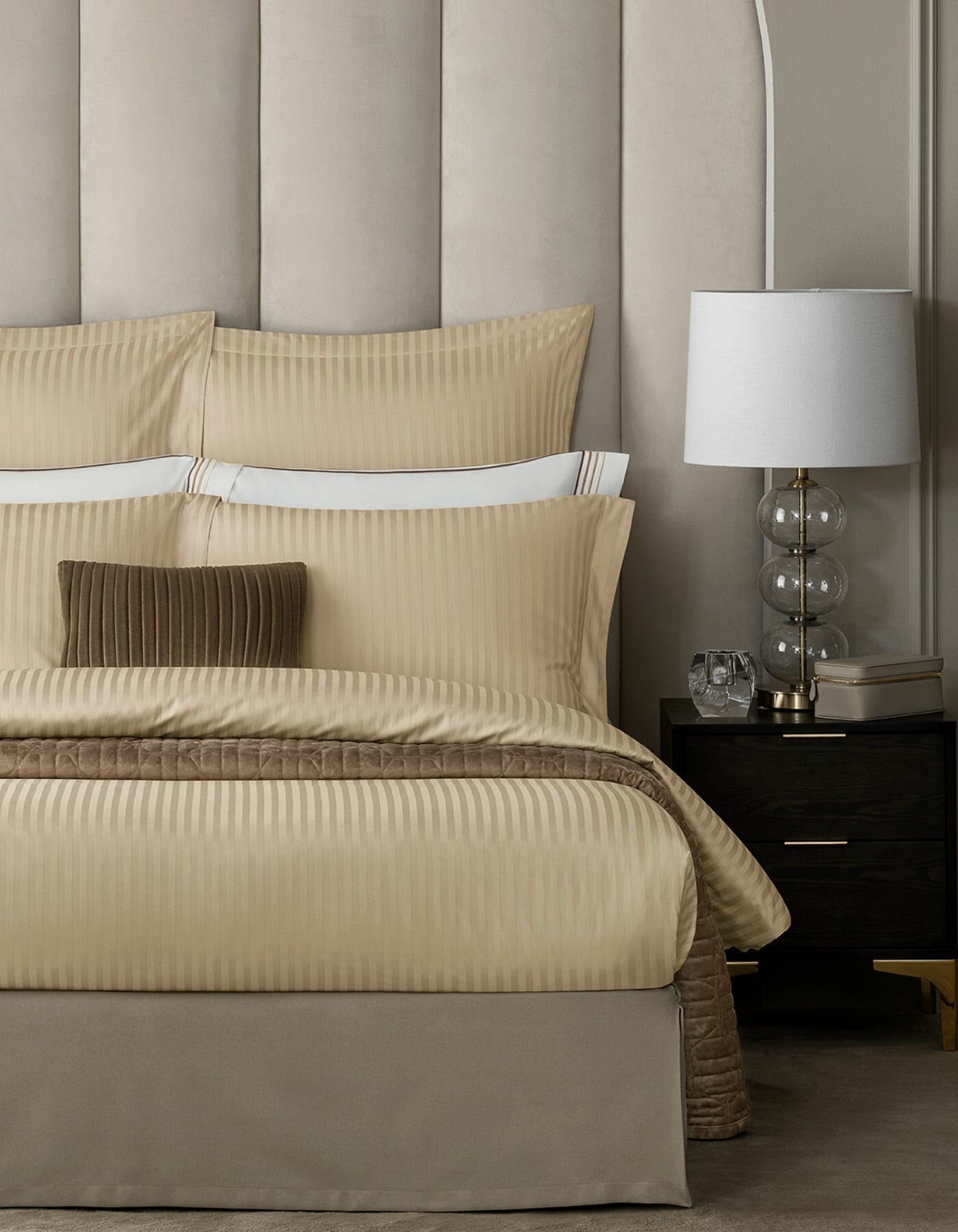 Togas Пододеяльник на молнии 145х200 полуторный "Ларье" жаккард, страйп-сатин, хлопок, экрю