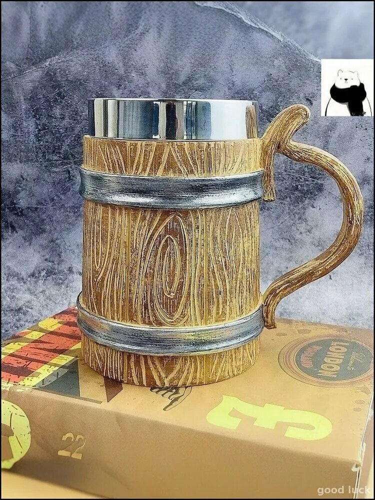 Кружка "Имитация деревянной бочки", 600 мл, 1 шт