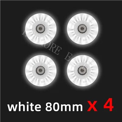 Светодиодные роликовые колеса SEBA RB 4 шт. Белый, 4 80mm White