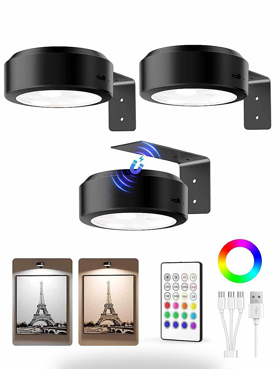 LSVGOE светильник настенный, 4 Вт, LED, 2 режима цвета, с пультом